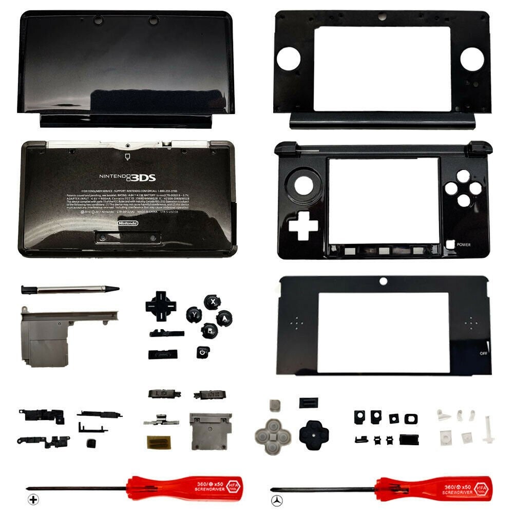 Housing Shell for Nintendo 3DS System Replacement Screen Tools Console ...
