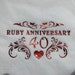 Ruby Wedding 40th Anniversary Napkins Serviettes 3ply Luxury Dinner ...
