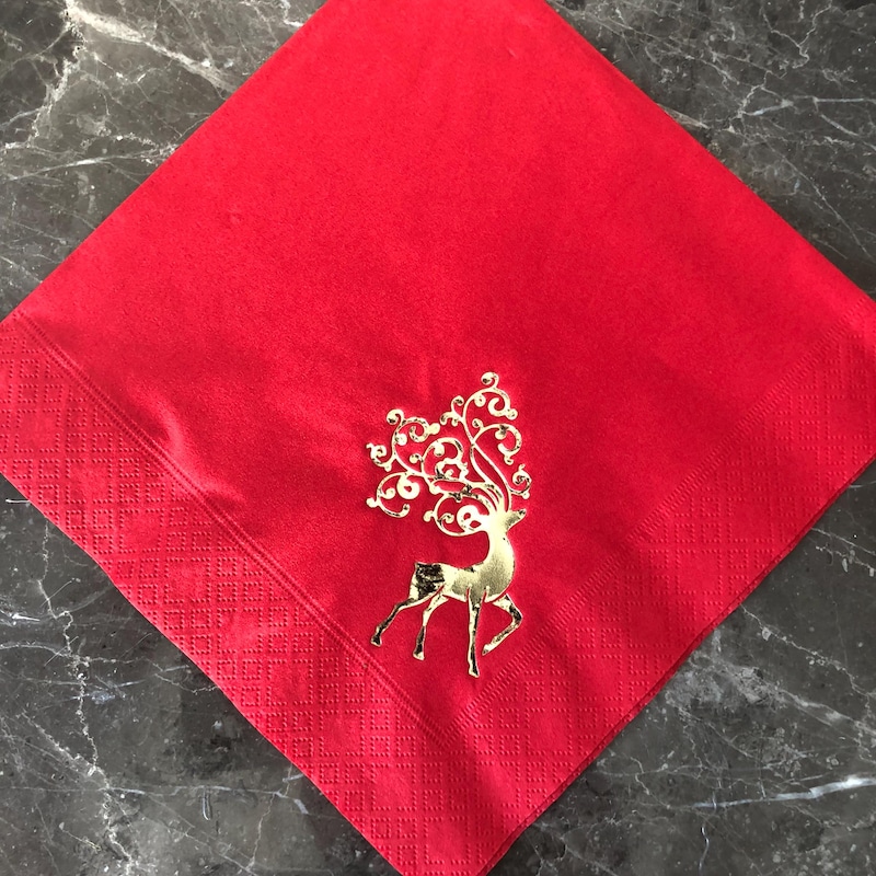 Reindeer Napkins Paper - Etsy UK