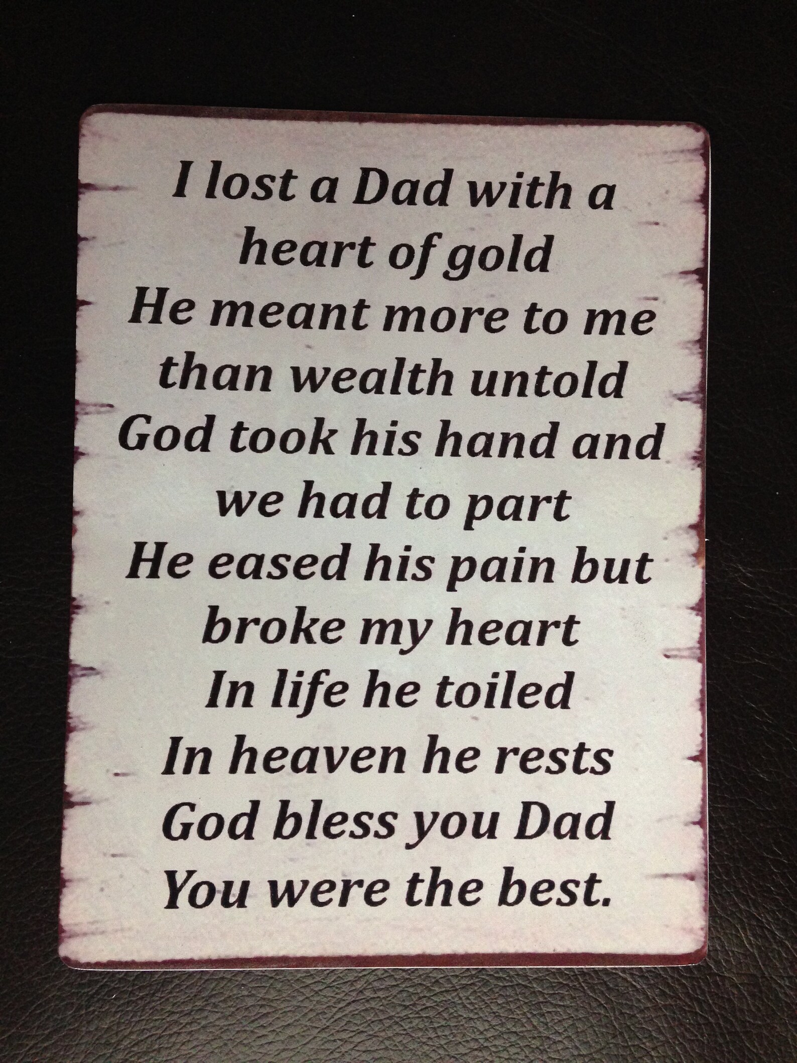 In Memory of Dad Poem Sign / Plaque Remember Happy Thoughts - Etsy