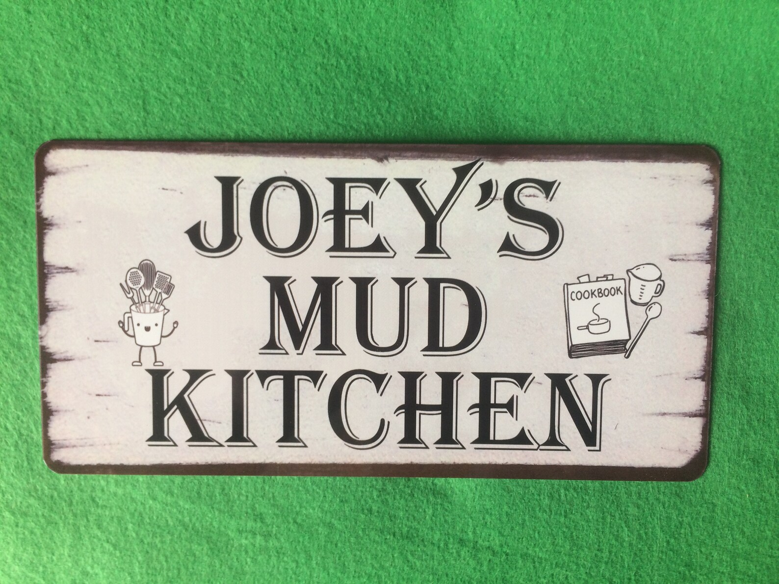 Personalised Mud Kitchen Sign Shabby Chic Style Fun Gift for | Etsy