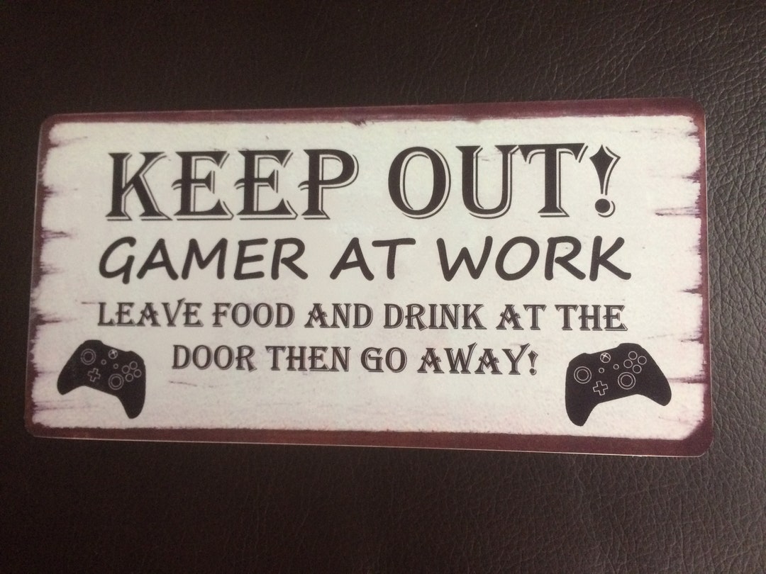 Keep Out Gamer at Work Door Sign Plaque Christmas Gift. - Etsy
