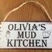 Personalised Mud Kitchen Sign Shabby Chic Style Fun Gift for - Etsy