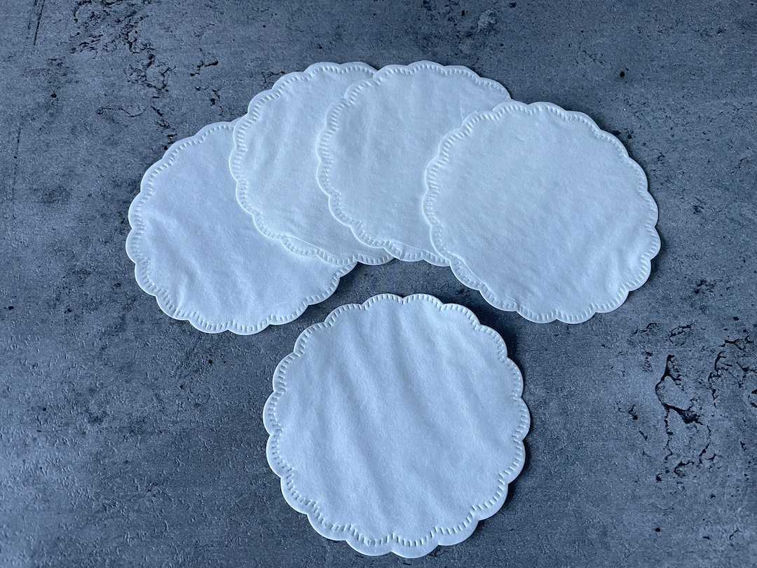 100 Plain White Paper Disposable Coasters, Table Drinks Mats - Etsy