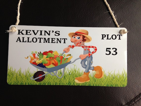 Personalised Allotment / Garden sign. Aluminium with attached | Etsy