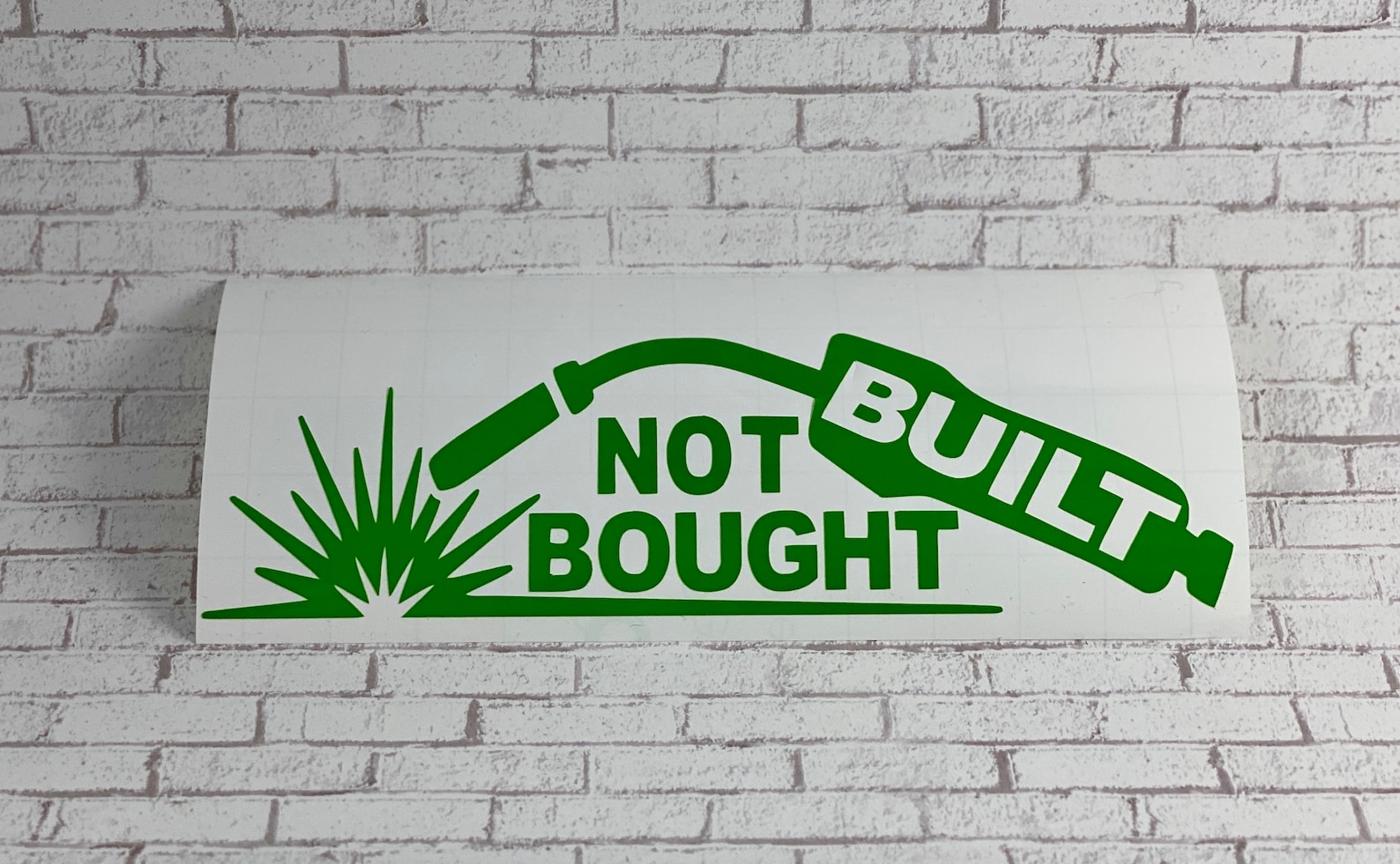 Built Not Bought Vinyl Decal Sticker – Off-road Jeep 4x4, Mechanic Gift ...