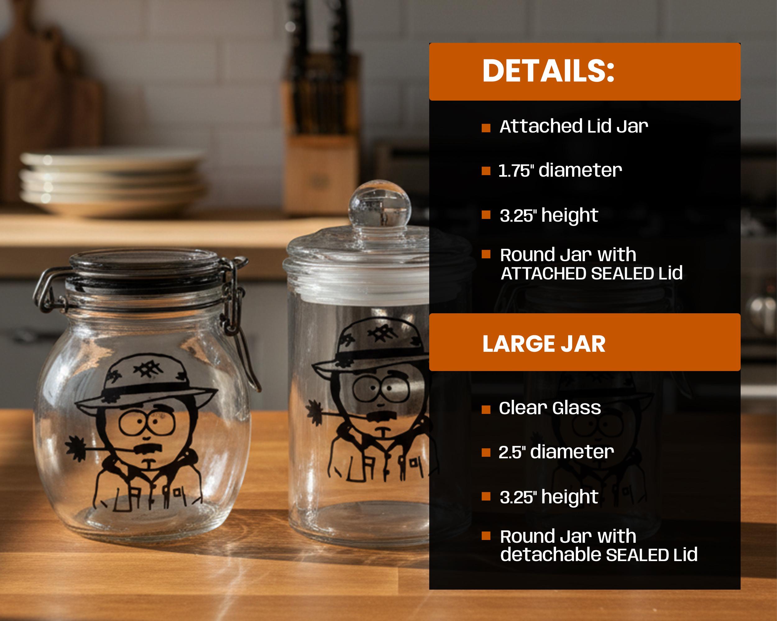 Smell Proof Glass Stash Jar, Funny Novelty Storage for Herbs, Spices ...