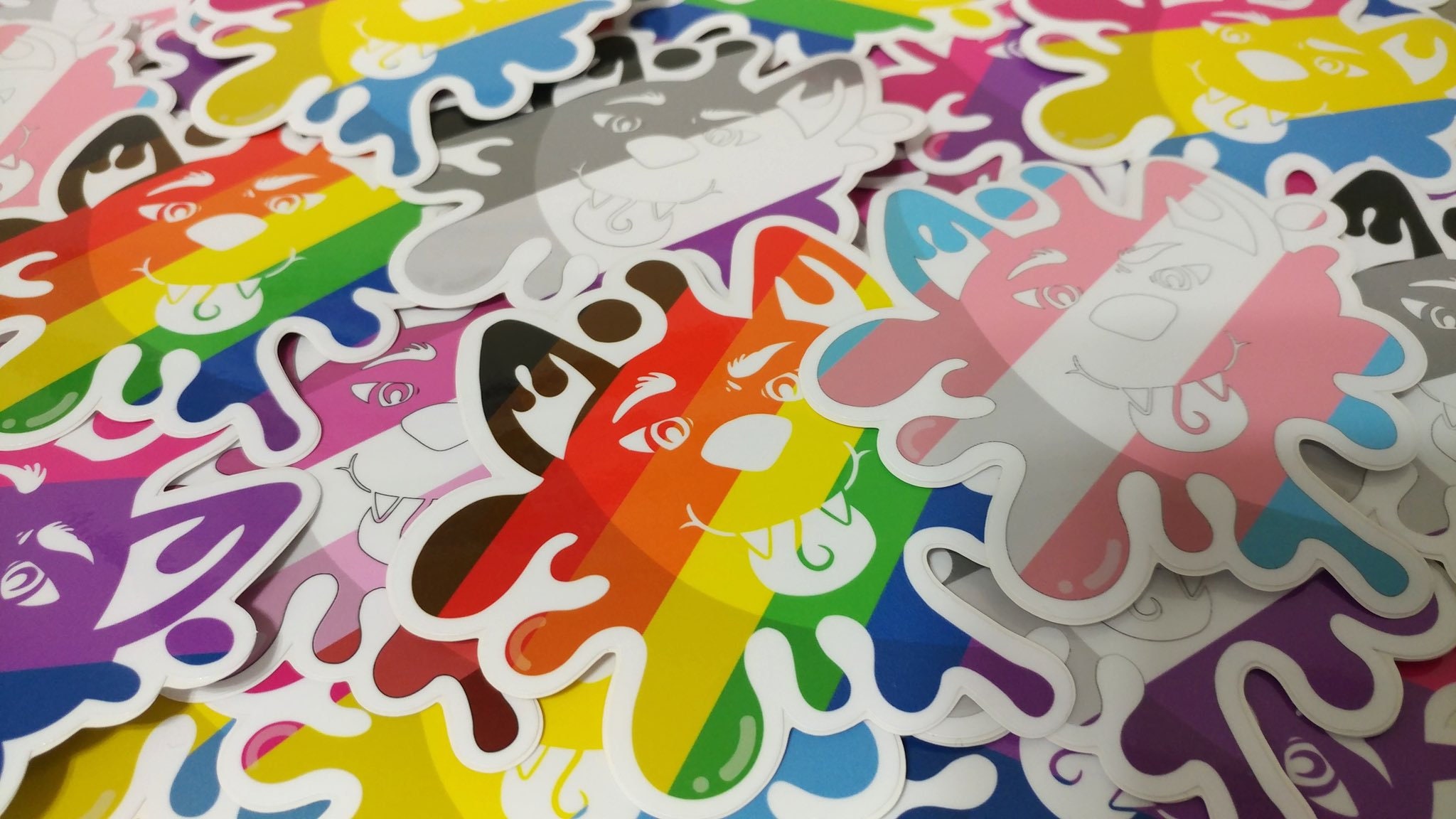 Stickers, Labels & Tags Paper & Party Supplies Stickers Furry Pride ...