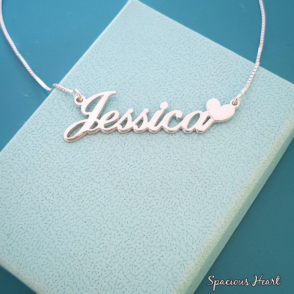 Jessica Jess Jessie Name Necklace Jessica Nameplate Silver | Etsy