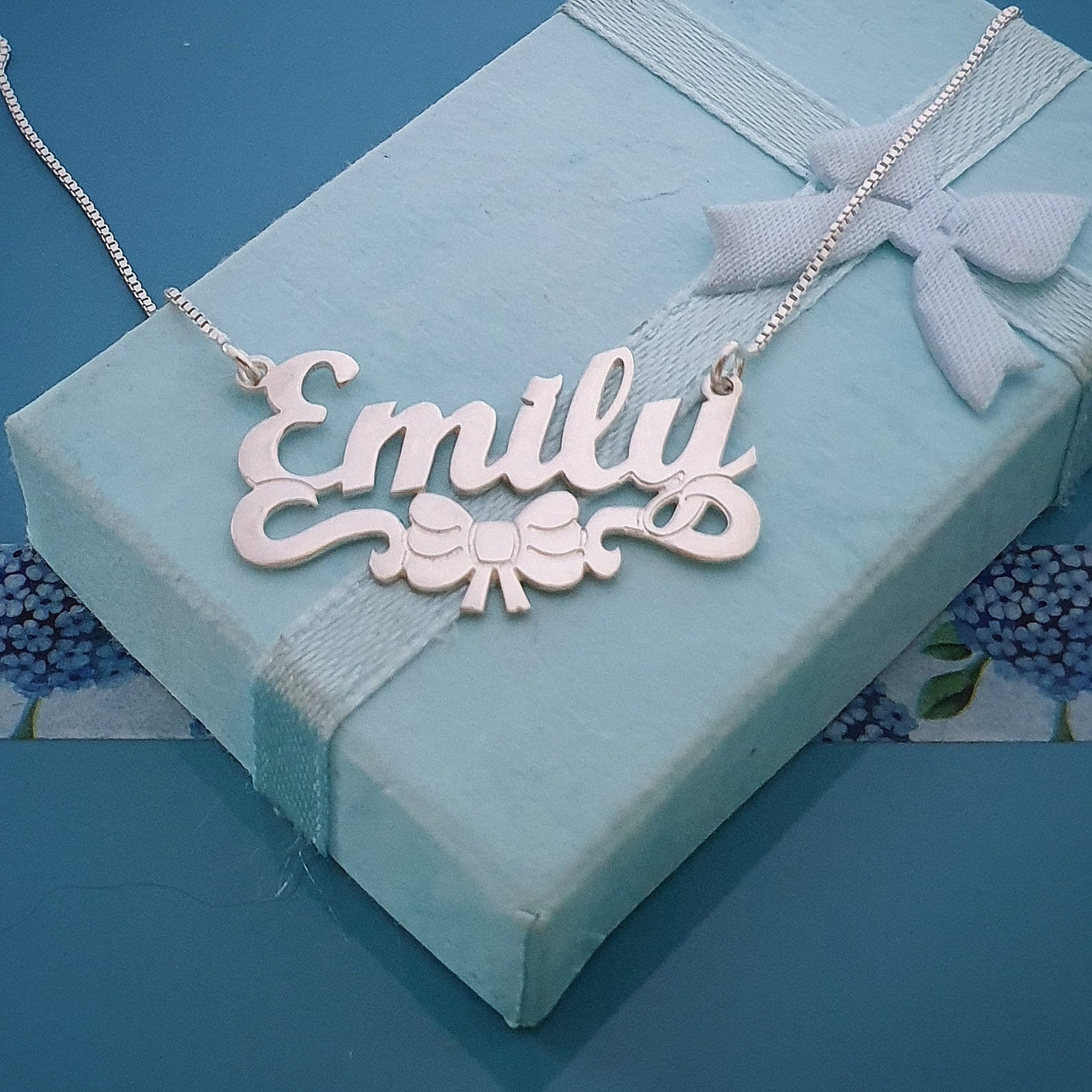 Sterling Silver Emily Name Necklace Name Necklace for Emily | Etsy