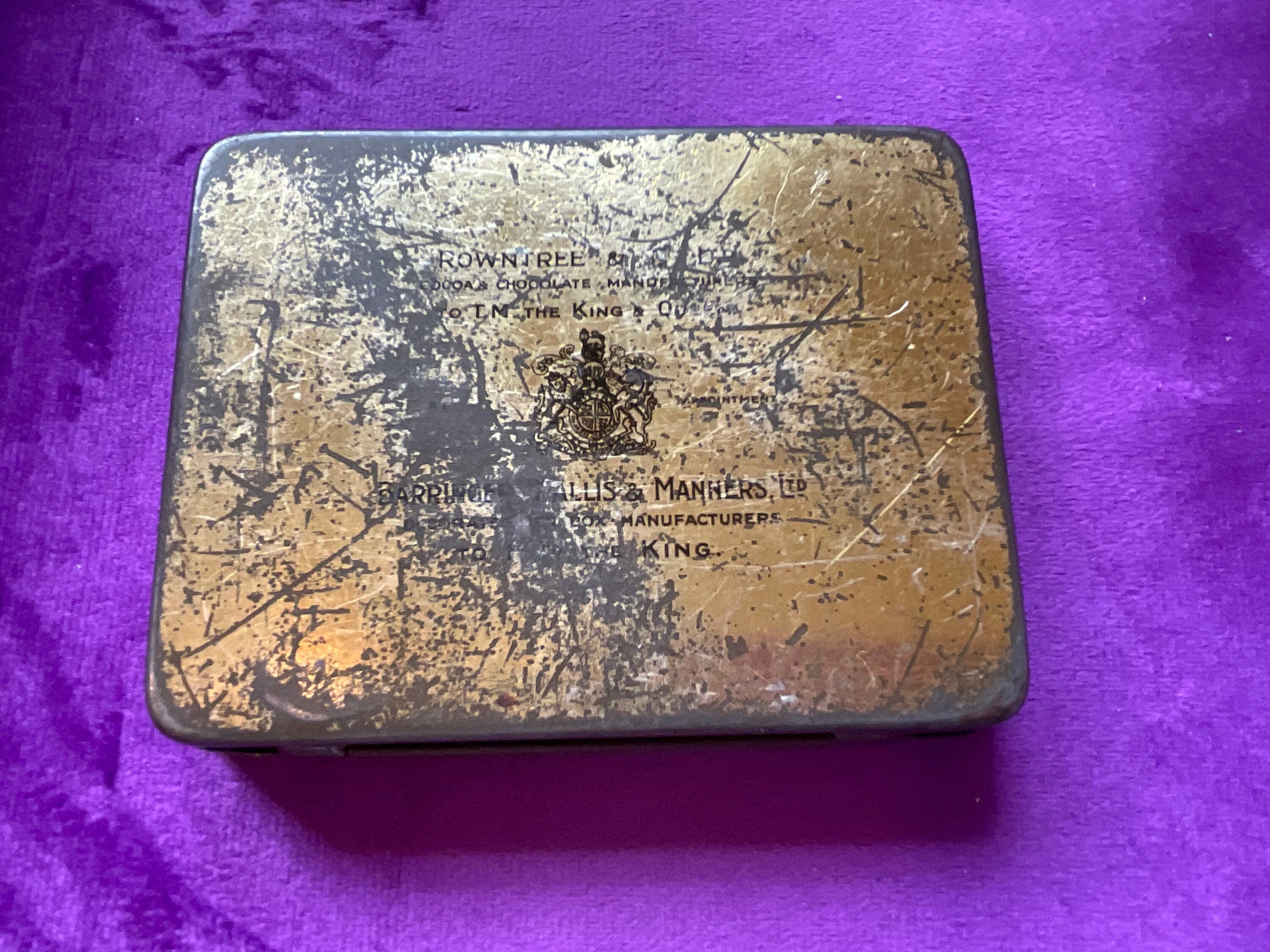 King George V and Queen Mary Rowntree Chocolate Sweet Tin Original ...