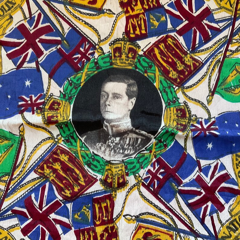 Prince of Wales Edward VIII Expected Coronation 1937 Printed Silk ...
