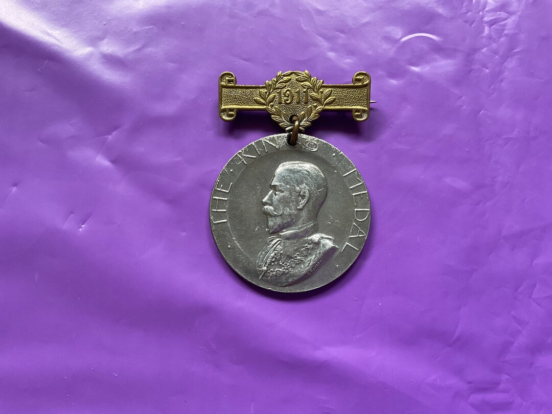 George V Kings Medal and Pin 1911 Signed F Ransome for Attendance ...