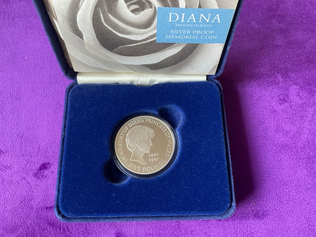 DIANA Princess of Wales Silver Proof MEMORIAL Coin With Royal Mint ...