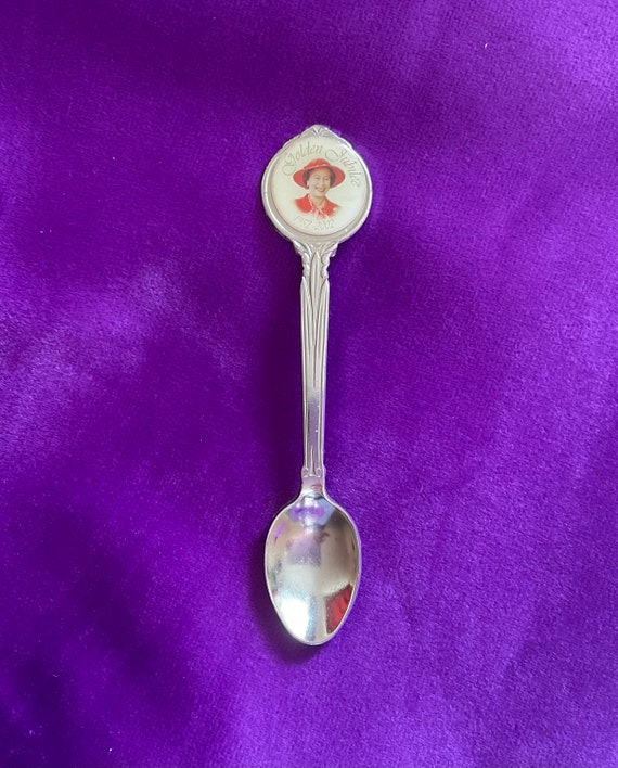 Queen Elizabeth II Golden Jubilee Silver Spoon Colour Picture - Etsy