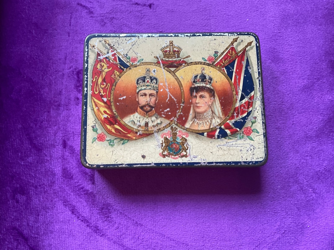 King George V and Queen Mary Rowntree Chocolate Sweet Tin Original ...