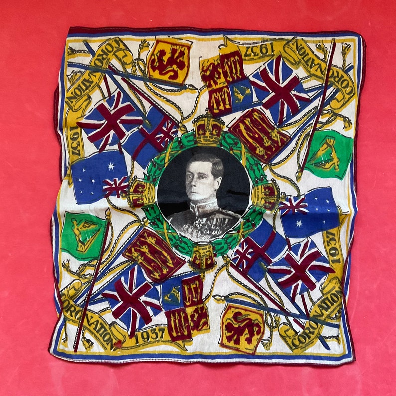 Prince of Wales Edward VIII Expected Coronation 1937 Printed Silk ...