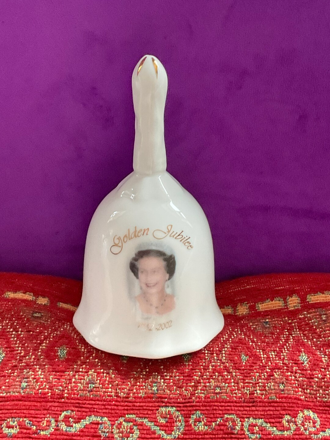 Queen Elizabeth II Porcelain Portrait Vintage Commemorative Bell ...