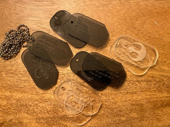 Star Wars-inspired Dog Tags Customized in Aurebesh - Etsy