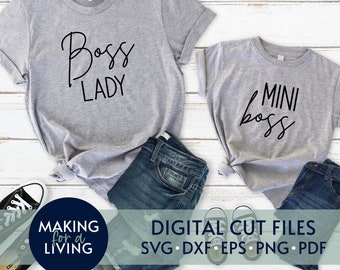 Boss Lady, Mini Boss SVG Cut File - Etsy