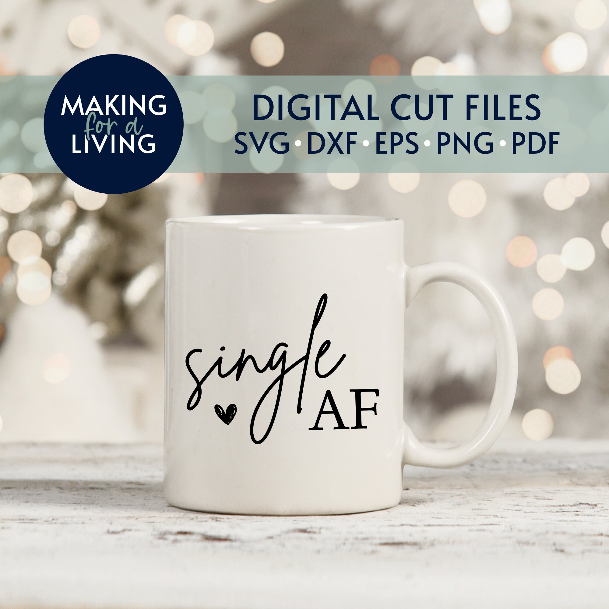 Single AF SVG Digital Cut Files for Cricut Silhouette Dxf Eps Pdf ...