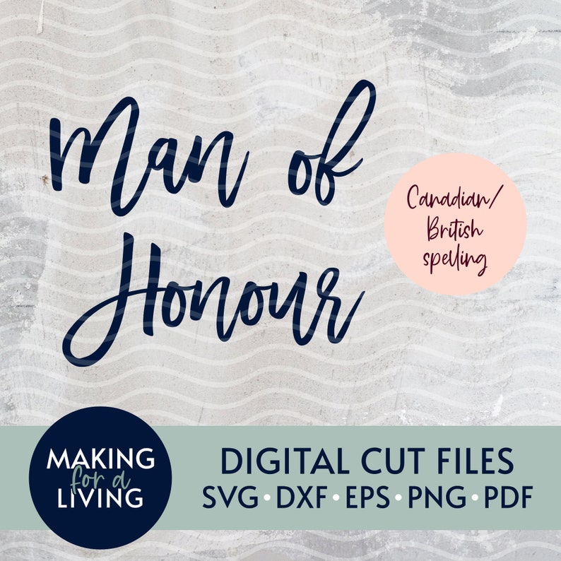 Man of Honour/honor SVG Cut File Digital Cut Files for | Etsy