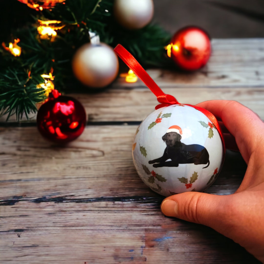 Labrador Dog Christmas Bauble (optional Set of 4) - Etsy UK