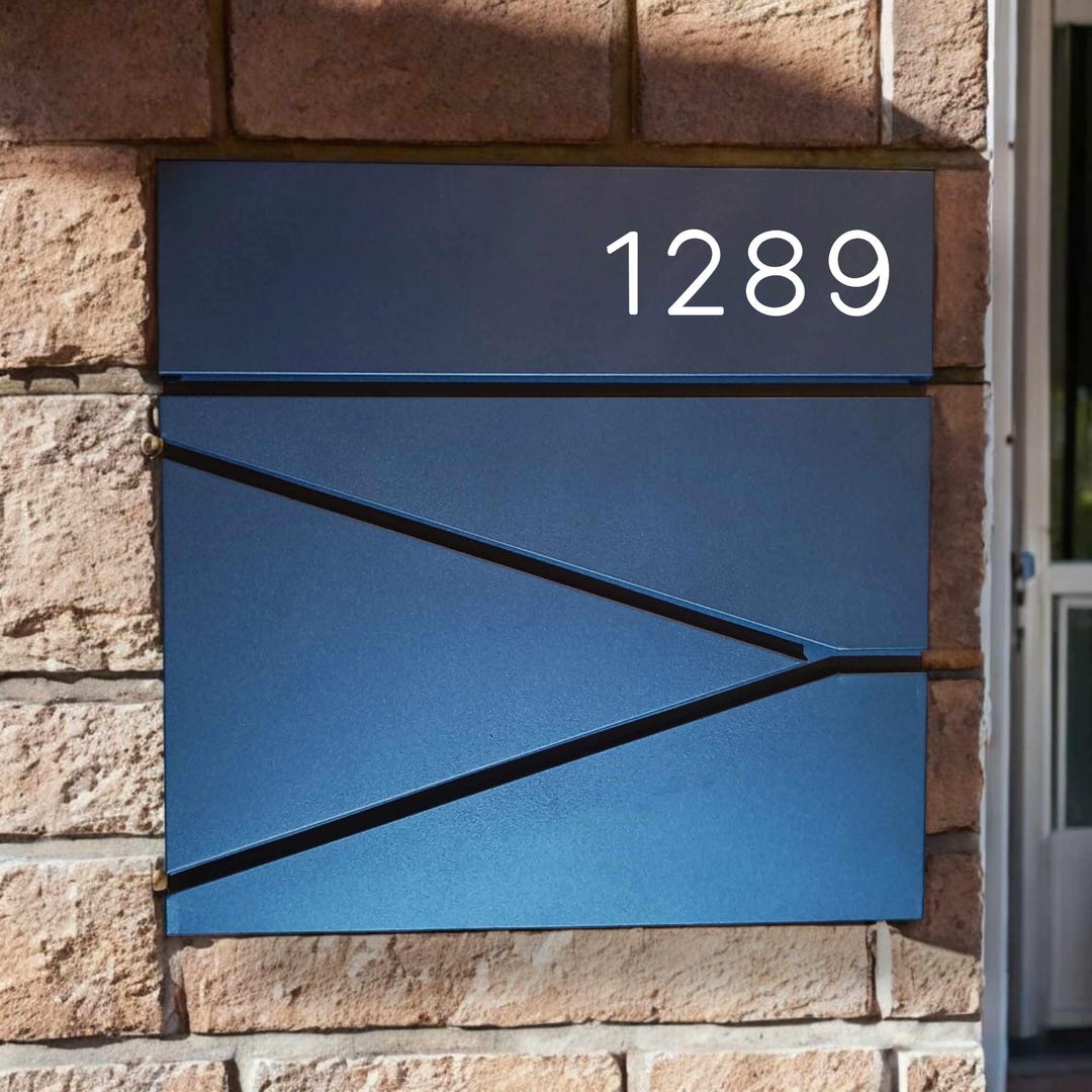 Personalised House Numbers Vinyl Decal Custom Mailbox Stickers ...