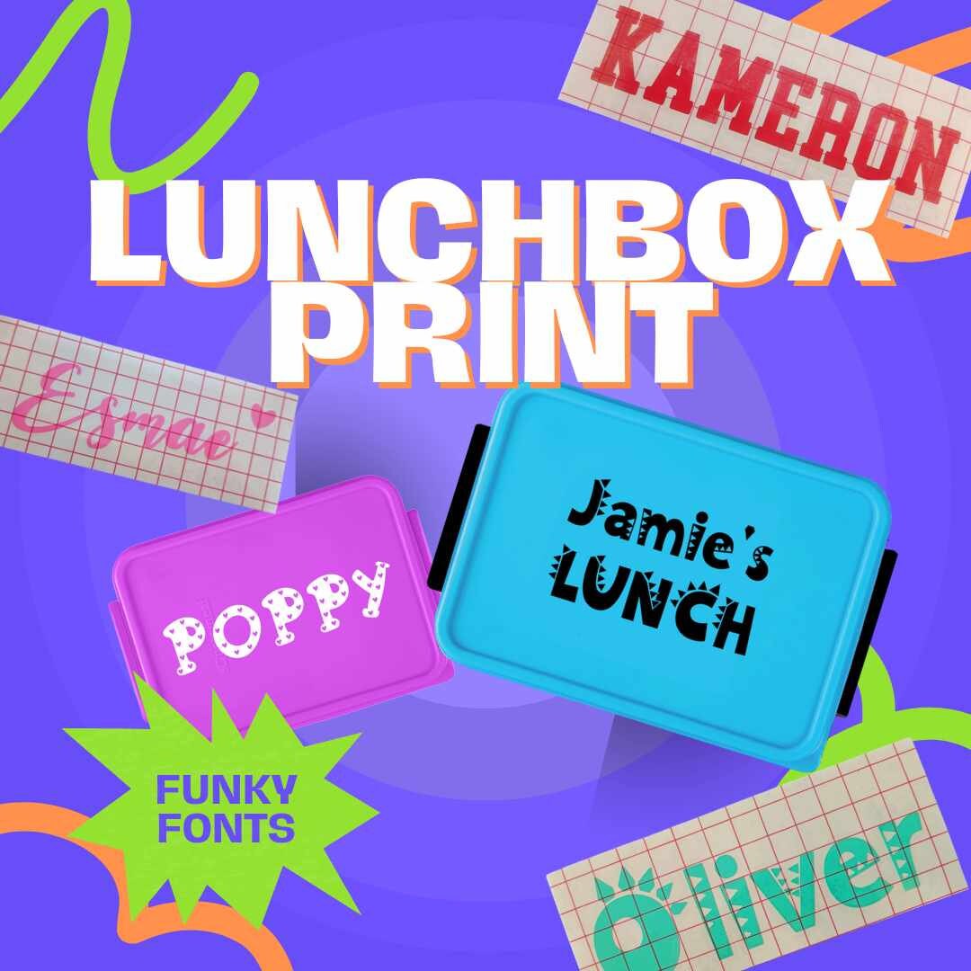 Personalised Childrens Lunchbox Vinyl Sticker Print - Etsy UK