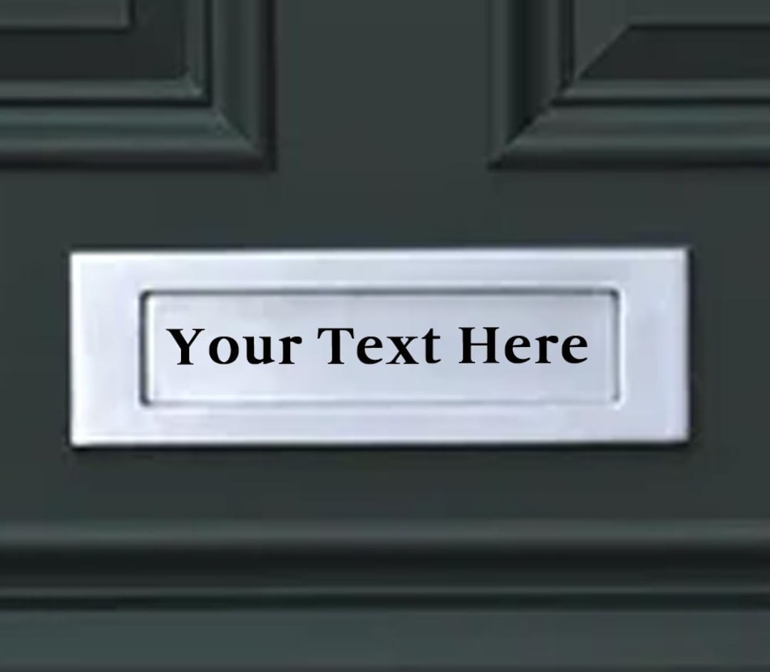 Letterbox Decal Personalised Vinyl Sticker Permanent Transfer for a ...