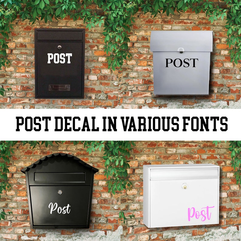Mailbox POST Vinyl Decal: Outdoor Letterbox Permanent Transfer - Etsy