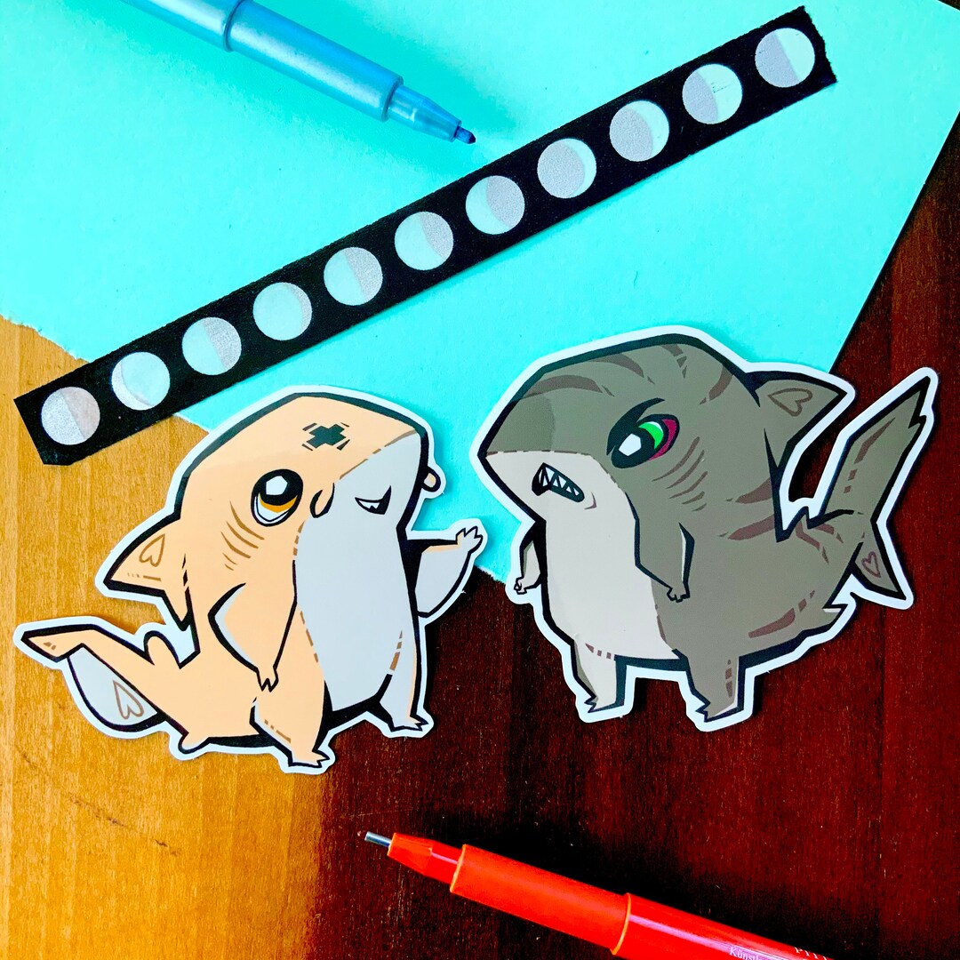 Shark Buddies Sticker Set - Etsy