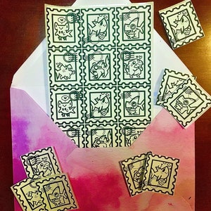Shark Stamp Sticker Set - Etsy