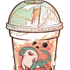 Boba Tea Shark Sticker Set - Etsy UK