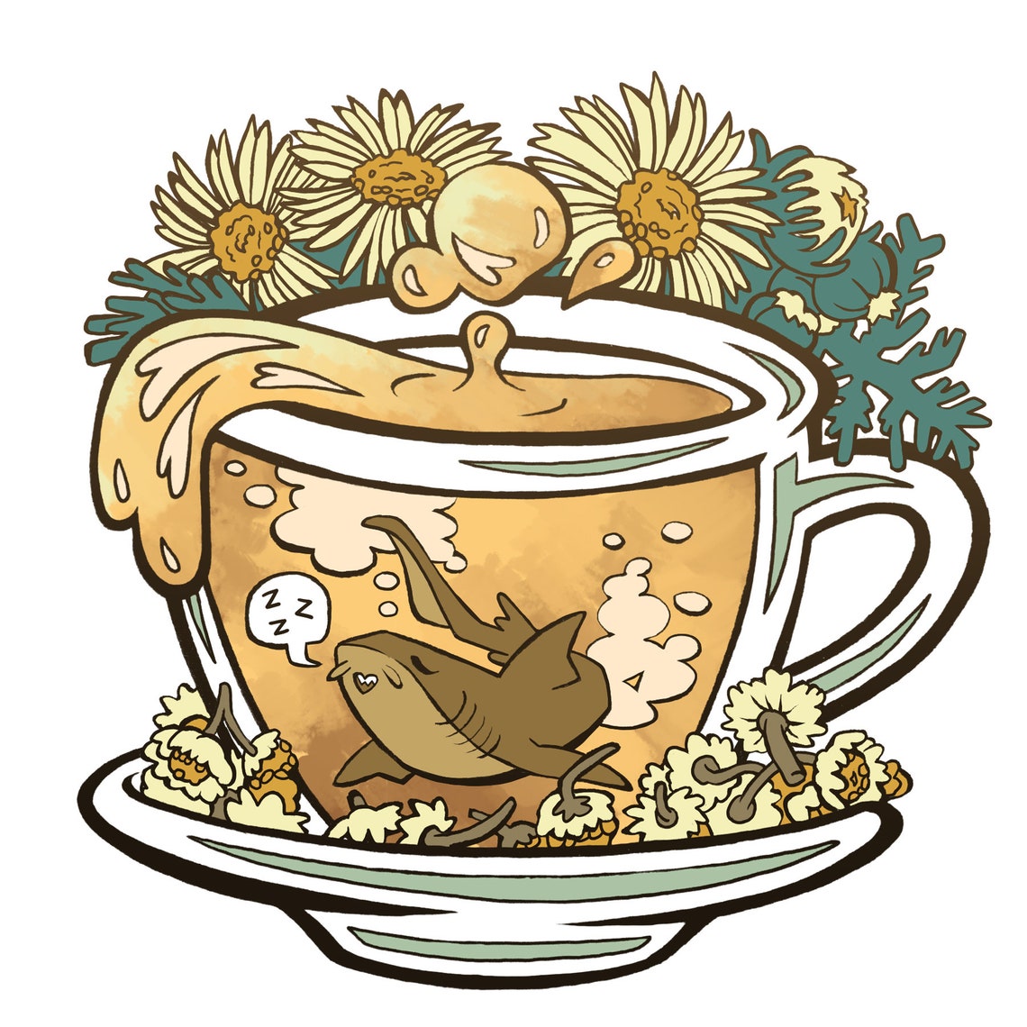 Tea Sharks Sticker Set | Etsy