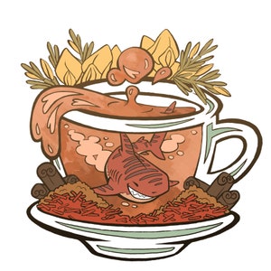 Tea Sharks Sticker Set - Etsy