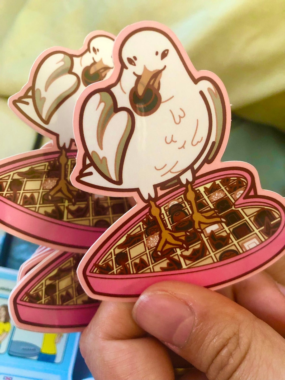 Valentines Day Seagull and Shark (sticker and Card) - Etsy