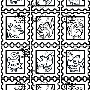 Shark Stamp Sticker Set - Etsy