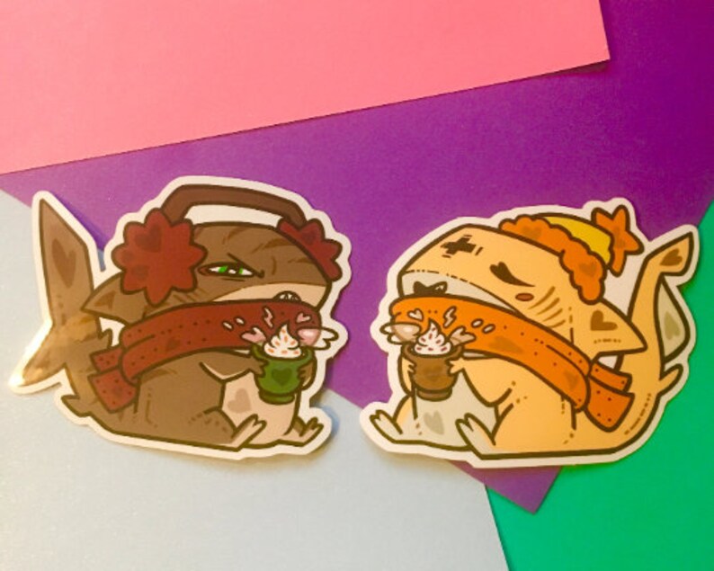 Tea Sharks Sticker Set - Etsy