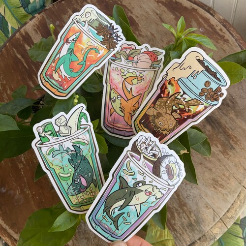 Tea Sharks Sticker Set | Etsy