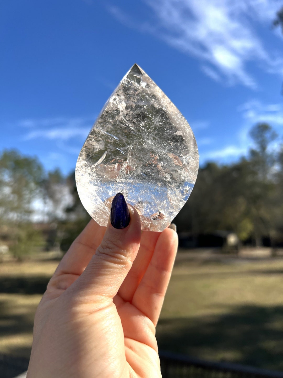 Clear Quartz Crystal Flame ~ Quartz Home Gift ~ Crystal Flame ~ Crystal ...