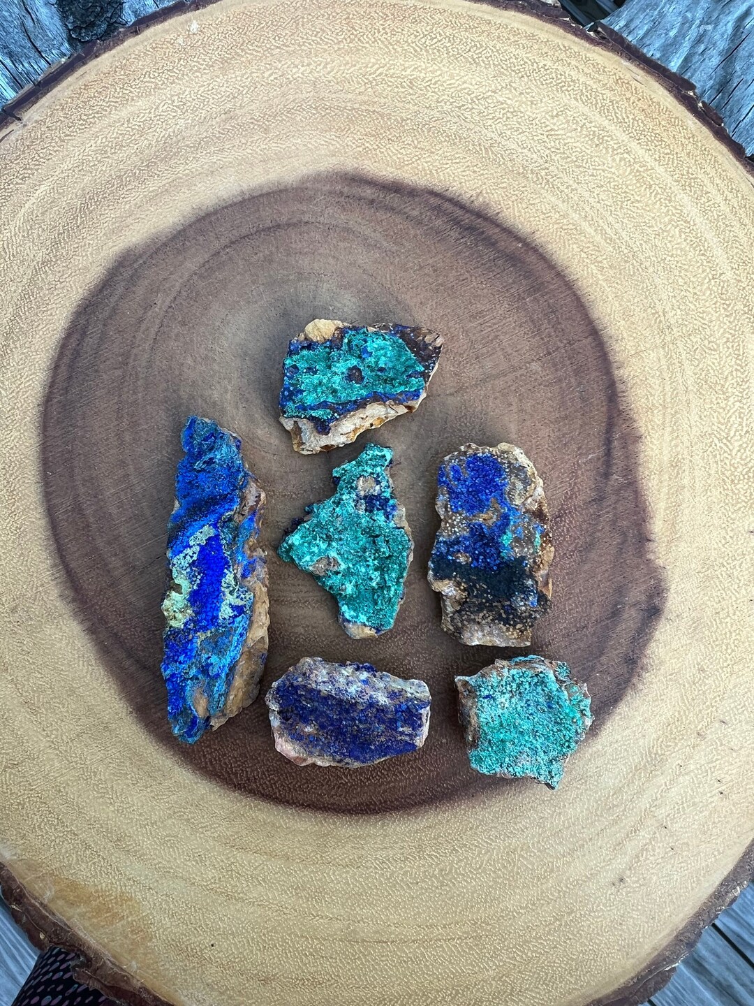 Raw Azurite Crystal on Quartz ~ Azurite Malachite Crystal Cluster ~ Raw ...