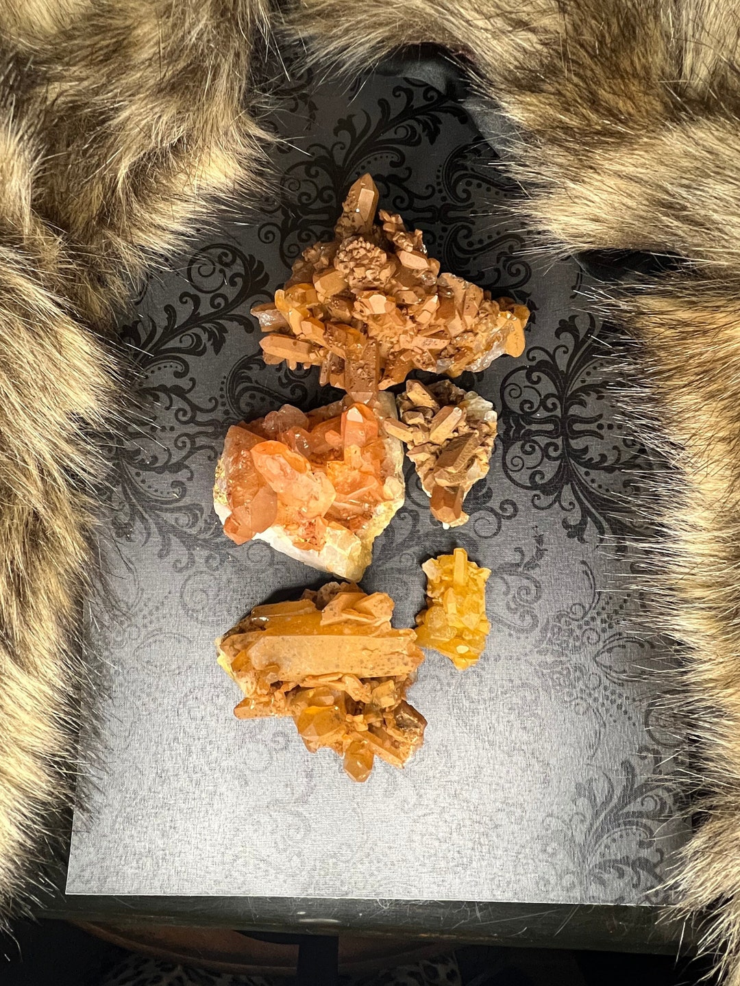 Tangerine Quartz Crystal Cluster ~ Quartz Cluster ~ Orange Crystal ...