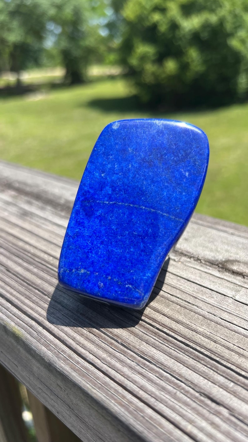 AAA Grade Lapis Lazuli Specimen: Polished Freeform Crystal Display ...