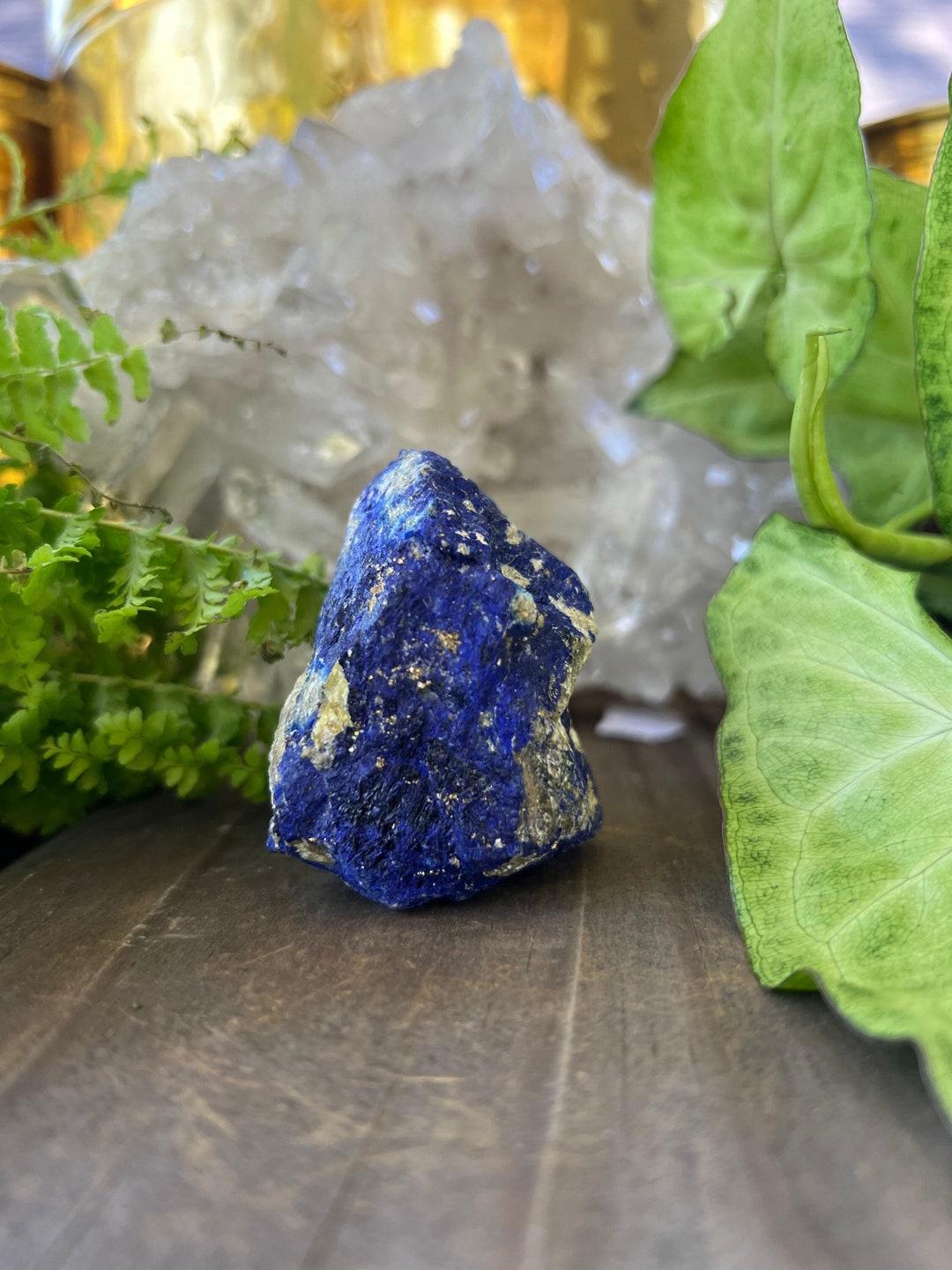 AA Raw Azurite Crystal on Quartz ~ Azurite Crystal Cluster ~ Raw ...