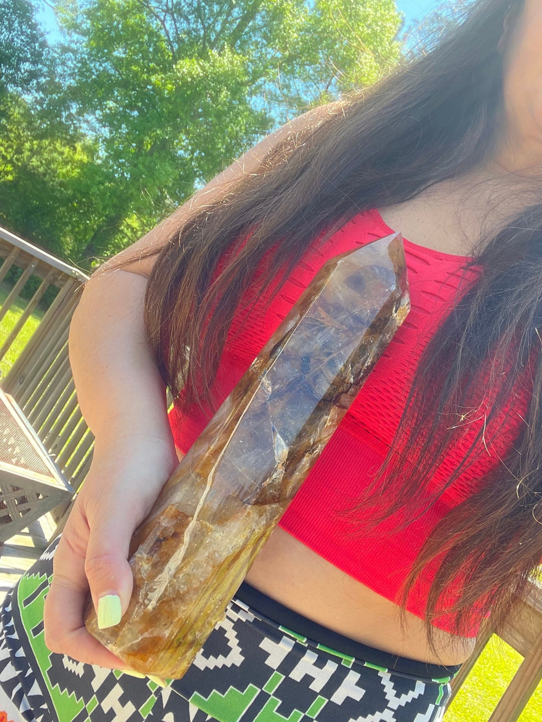 Golden Hematoid Quartz Point: Yellow Healer Generator Crystal From ...