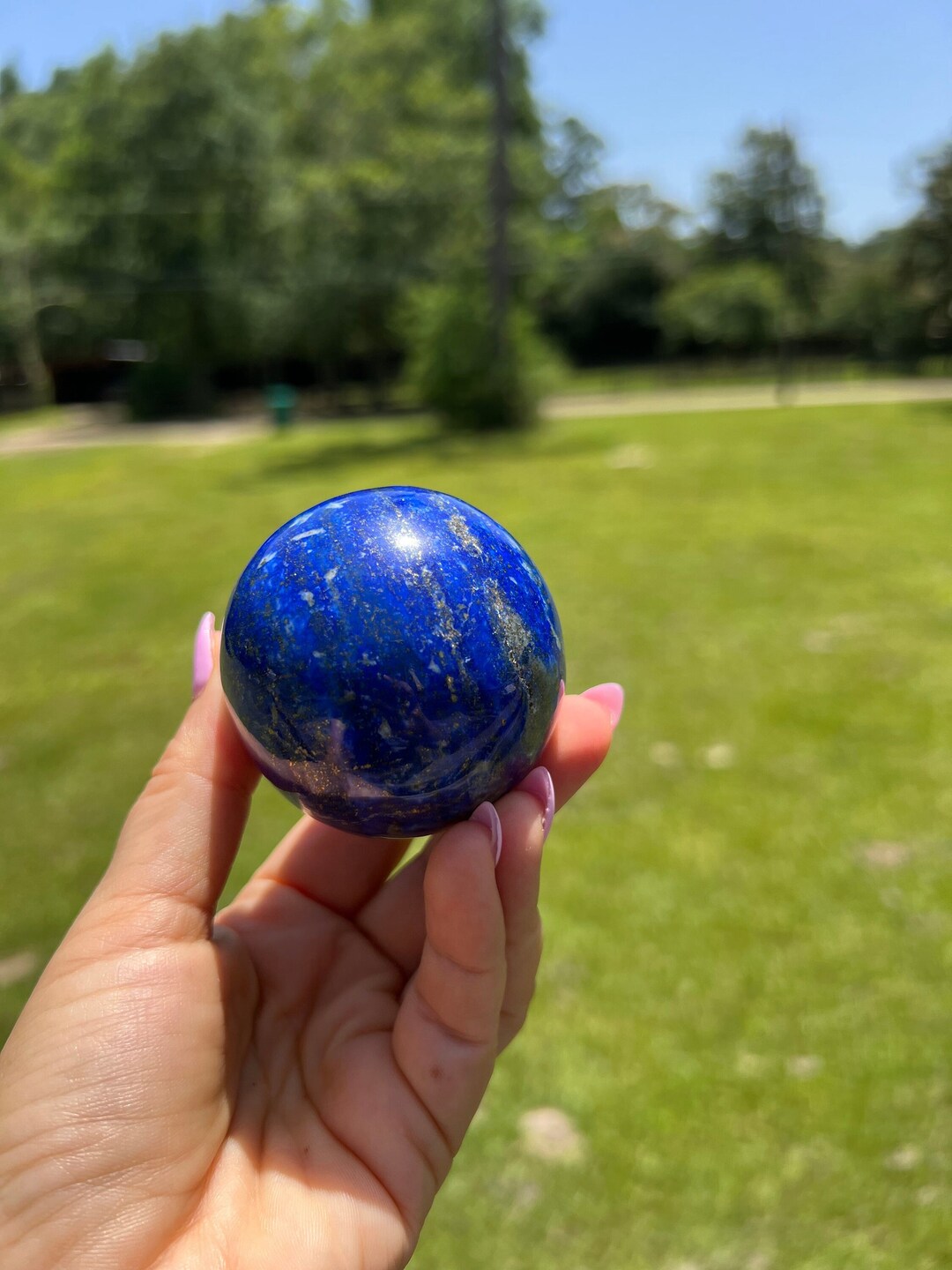Lapis Lazuli Sphere Grade AA ~ Lapis Lazuli Gemstone Ball ~ Polished ...