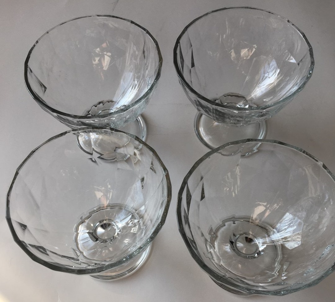 Bormioli Rocco - Italy Vintage Dessert Dishes Diamond Pattern/set of 4 ...