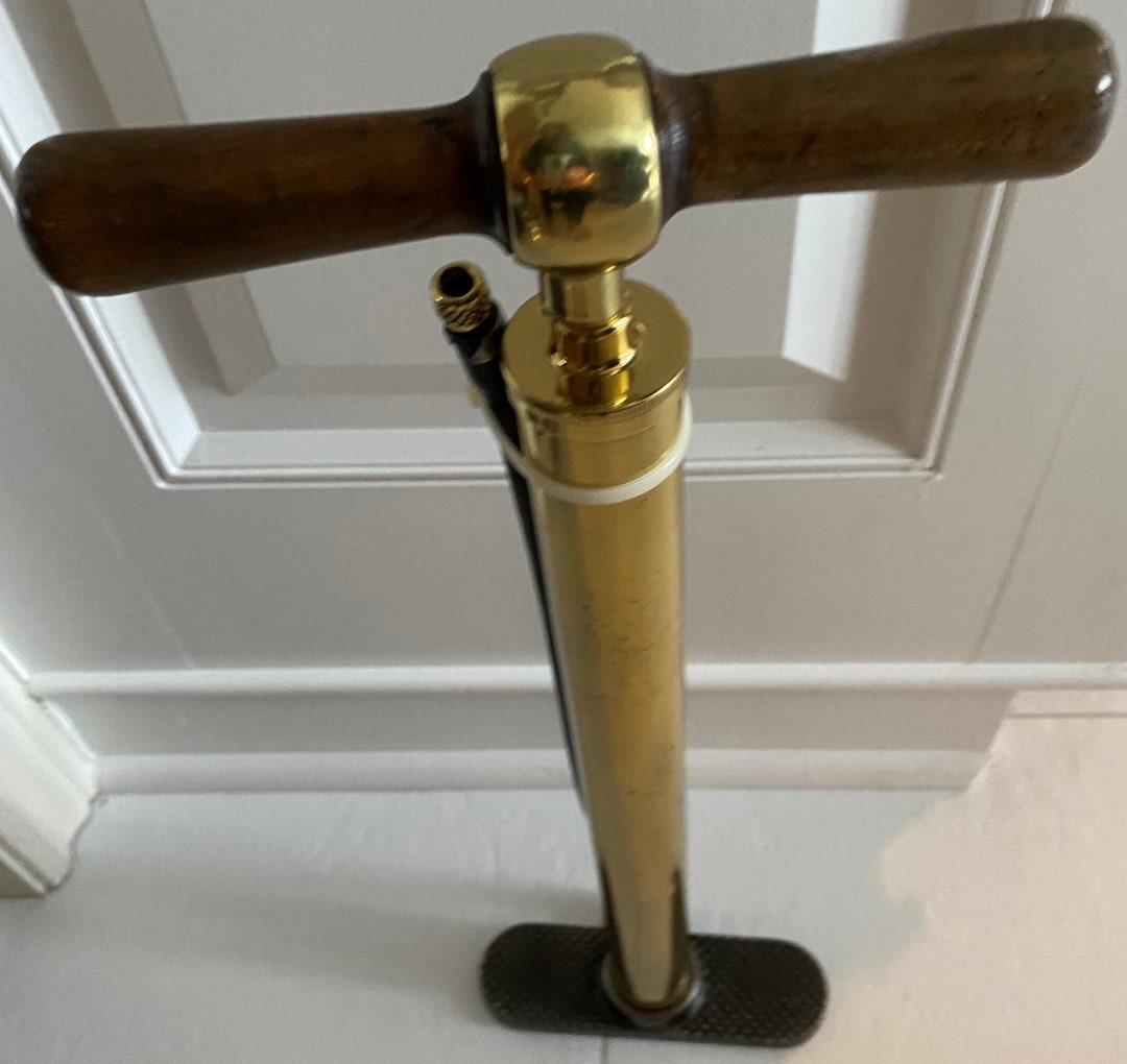 Vintage Brass Tire Pump/ Air Pump Bridgeport Brass Company USA - Etsy
