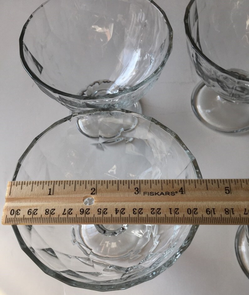 Bormioli Rocco Italy Vintage Dessert Dishes Diamond Pattern/set of 4 - Etsy